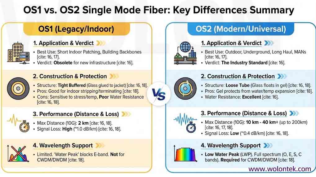 OS1 vs OS2 Fiber：2026 Guide & Factory Cost Analysis