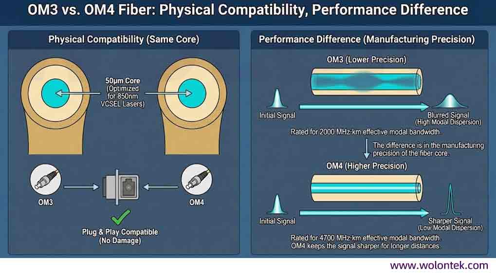 OM3 Vs OM4 Fiber: Which "Aqua" Cable Do You Need?(2026 Guide)